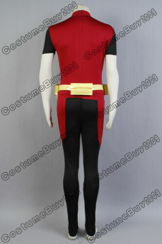 Young Justice Robin Costume Uniform Black Cloak Jumpsuit Cosplay Cape ...