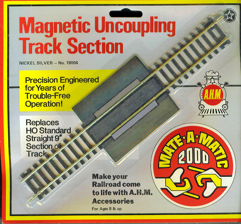 HO AHM MAGNETIC UNCOUPLING TRACK NIKL SILVER TRAIN LAYOUTS IHC #19004 ...
