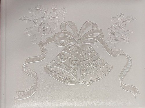 New bride HALLMARK Wedding Bells , Guest Sign in Book * Album , Ivory ...