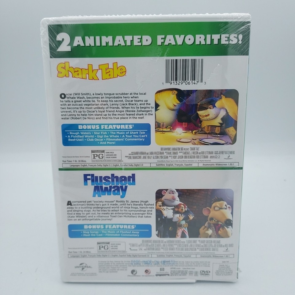 Shark Tale/Flushed Away: 2-Movie Collection (DVD) NEW 191329061473 | eBay