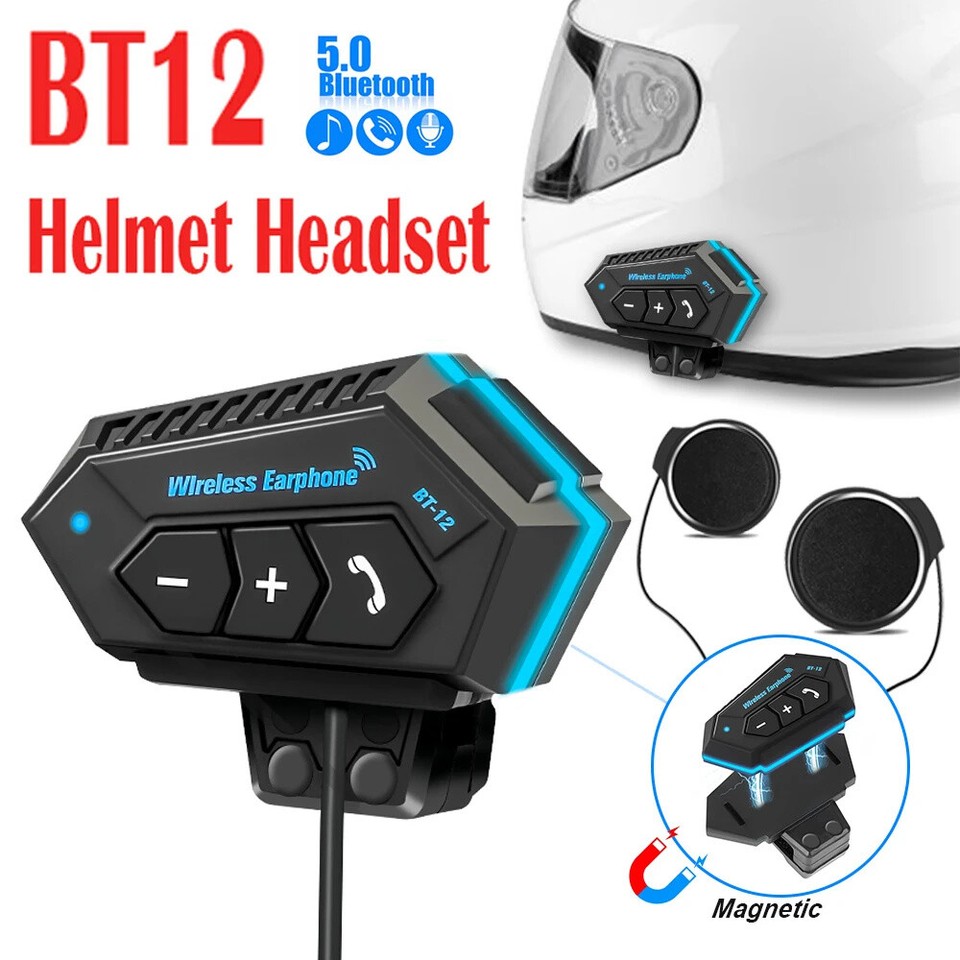 Retro Bluetooth Motorcycle Helmets Open Face Motorbike Helmet With BT12 ...