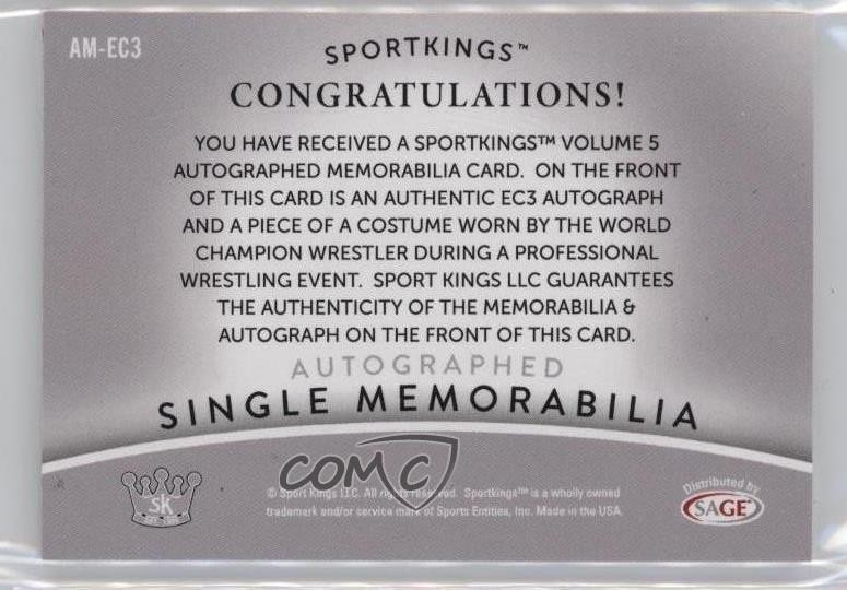 2024 Sportkings Volume 5 Auto Single Memorabilia Silver /25 EC3 #AM-EC3 ...