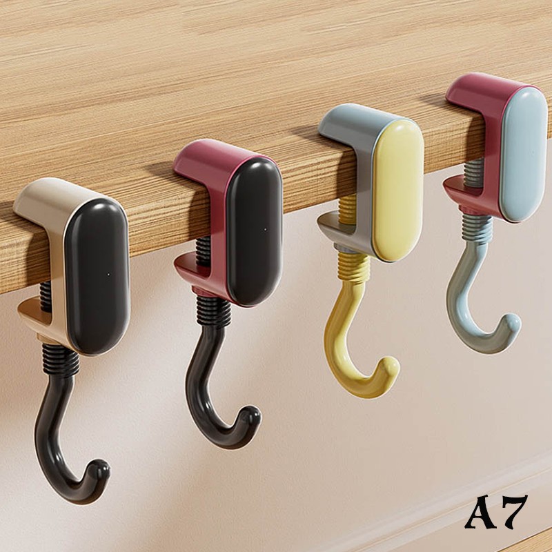 Dopamine Portable Adjustable Desk Edge Hook Desktop Bag Hooks Water ...