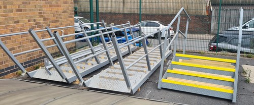 Mezzanine Floor Stairs Staircase Industrial Metal Steel Board Steps ...