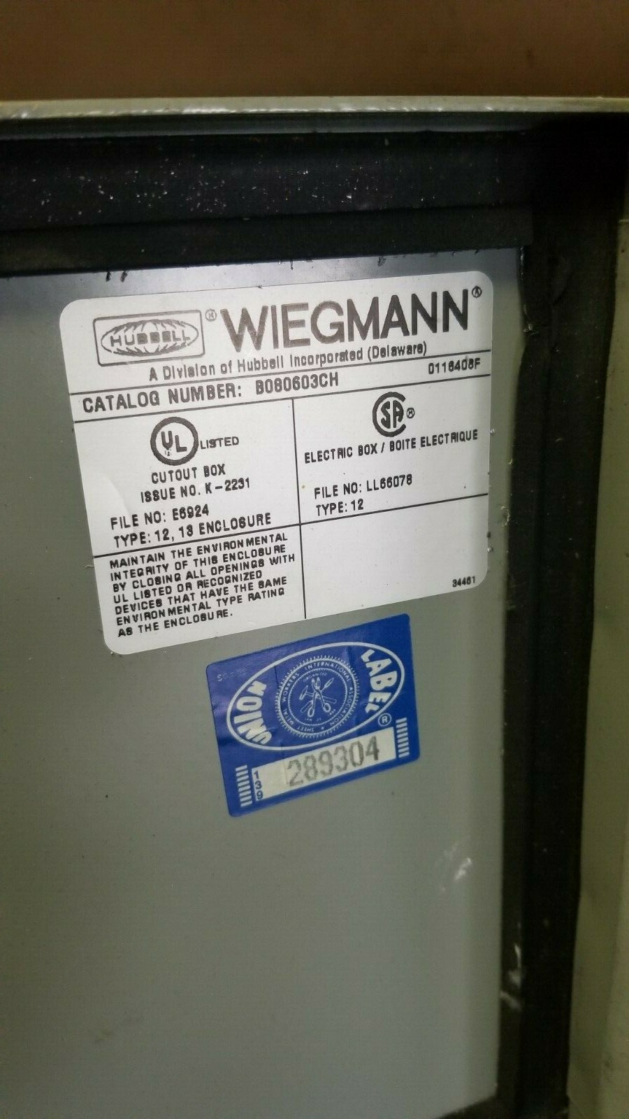 Wigmann Wall Mount Enclosure, B080603CH | eBay