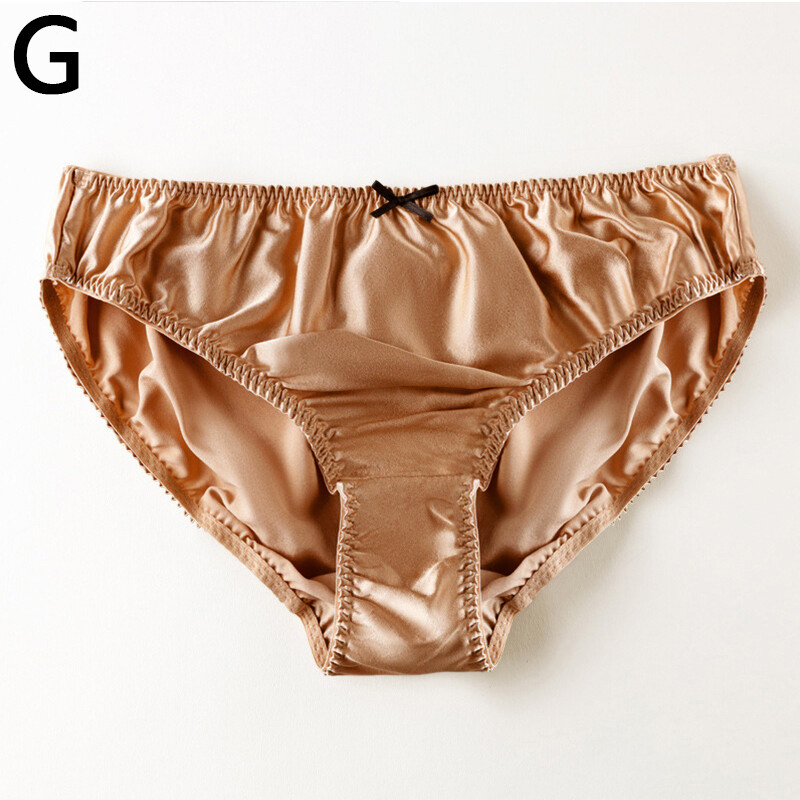 Women Sexy Silk Satin Briefs Panties Lingerie Ladies Underwear Knickers ...
