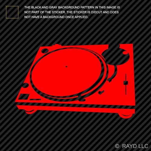 Turntable Die Cut Decal Sticker dj vinyl phonograph record player ...