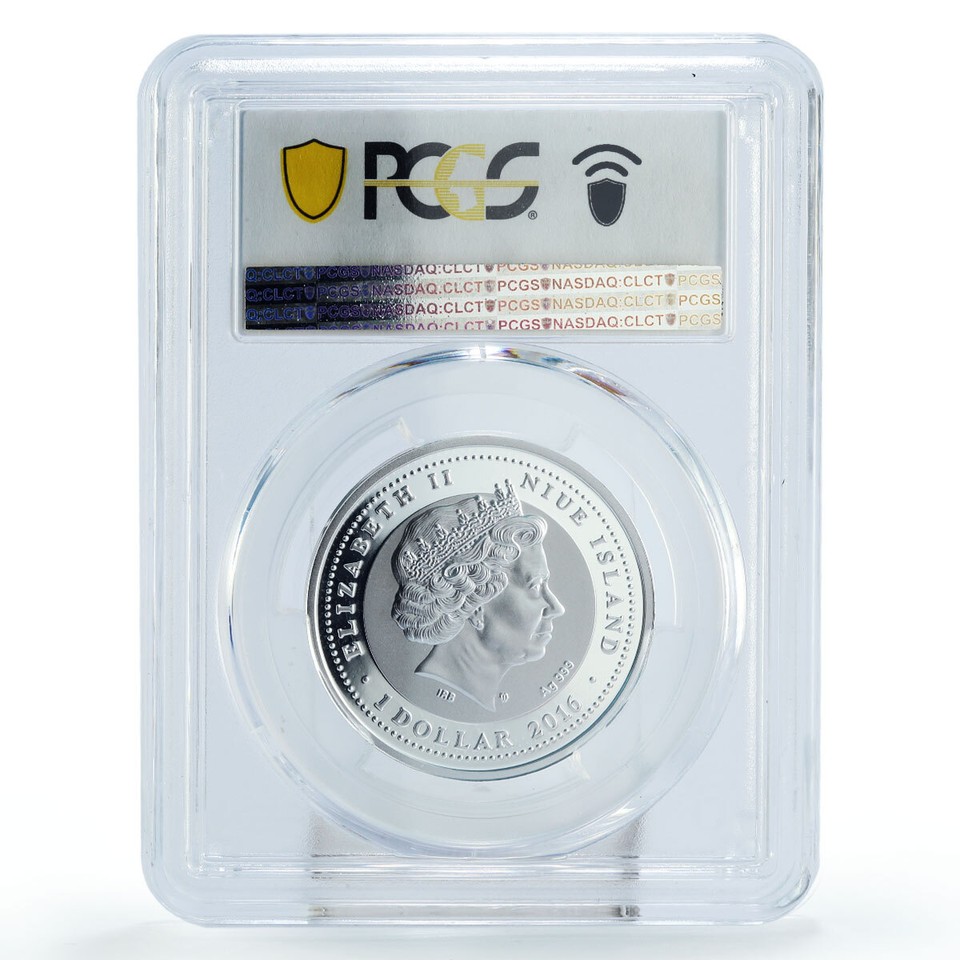 Niue 1 dollar Endangered Wildlife Porpoise Fauna PR70 PCGS silver coin ...