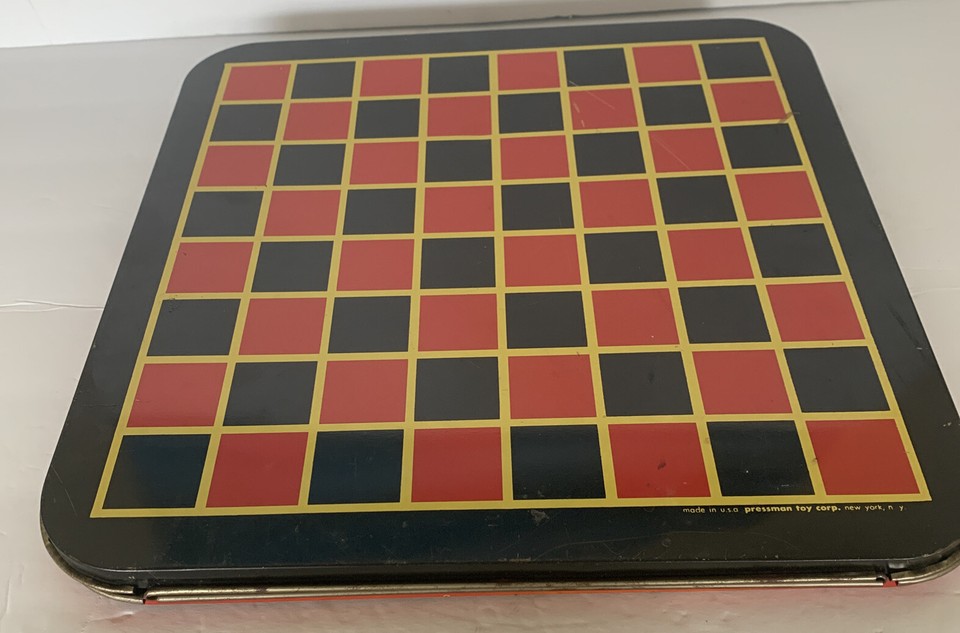 Hop Ching Chinese Checkers Checker Tin Litho 14” Includes Marbles And ...
