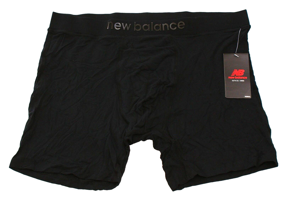 New Balance Men's XL Black Modal 6" Boxer Brief Horizontal Fly | eBay
