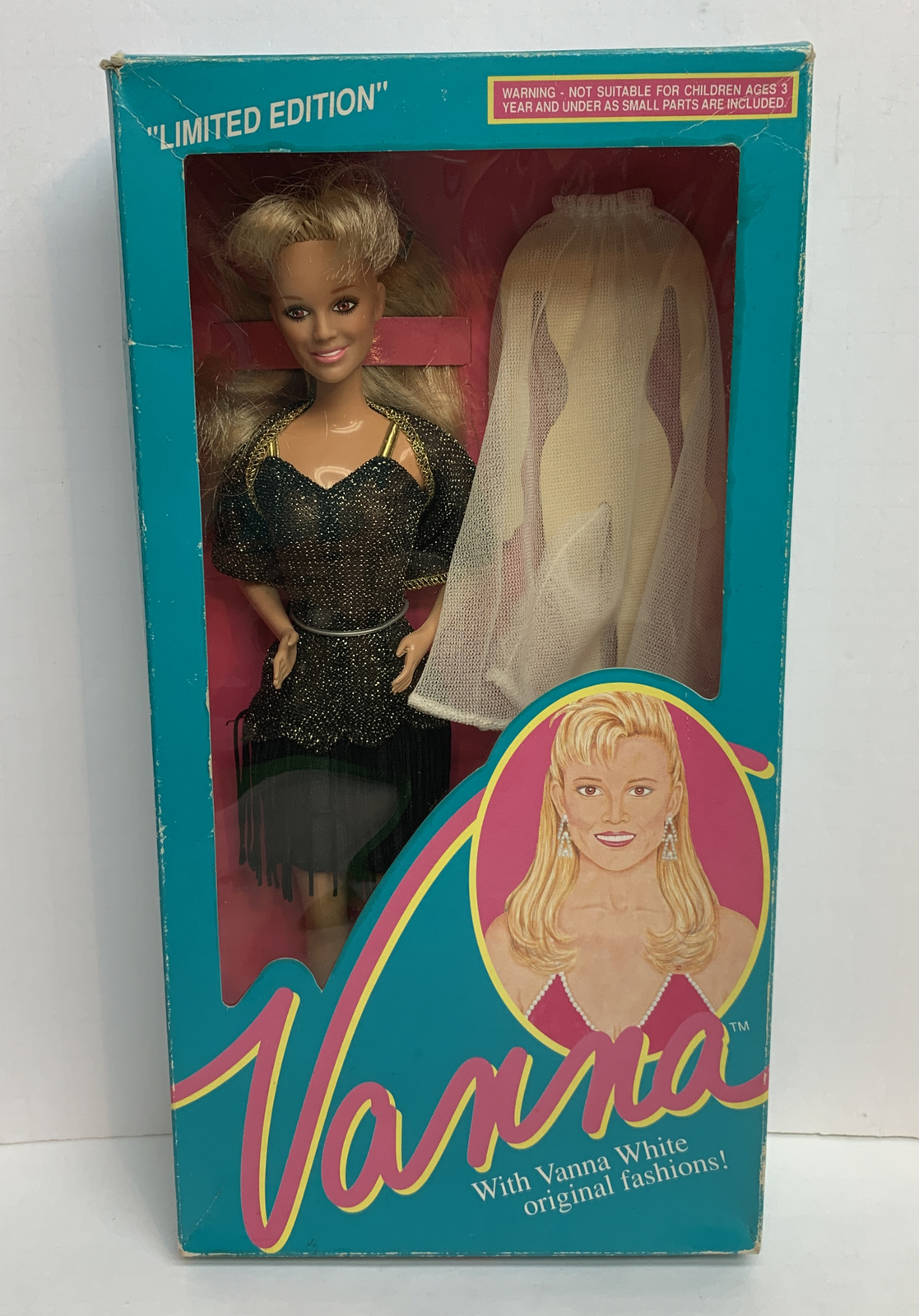 1990 Vanna White Limited Edition 12" Doll w Original Fashions Home ...