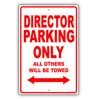 Director Parking Only Gift Decor Wall Art Novelty Garage Aluminum Metal ...
