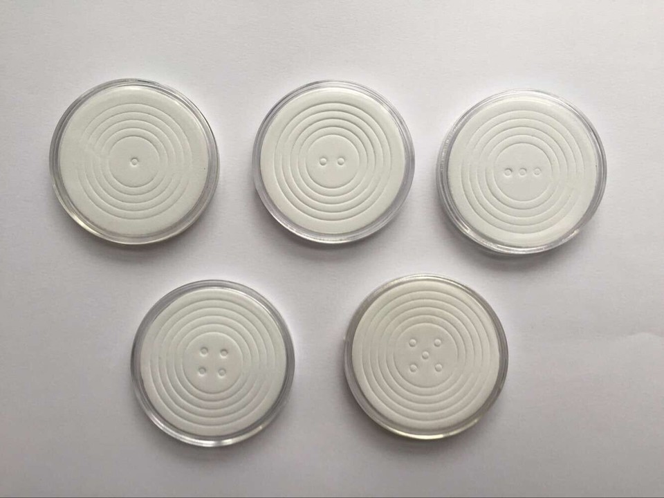 100 Adjustable Coins Capsule Case Foam Gasket Insert Mats White Rings ...