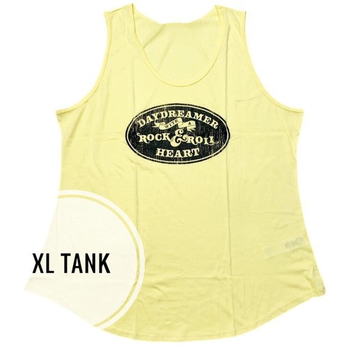 NWT Lularoe Light Yellow Tank Top Sz XL " Daydreamer With A Rock & Roll ...
