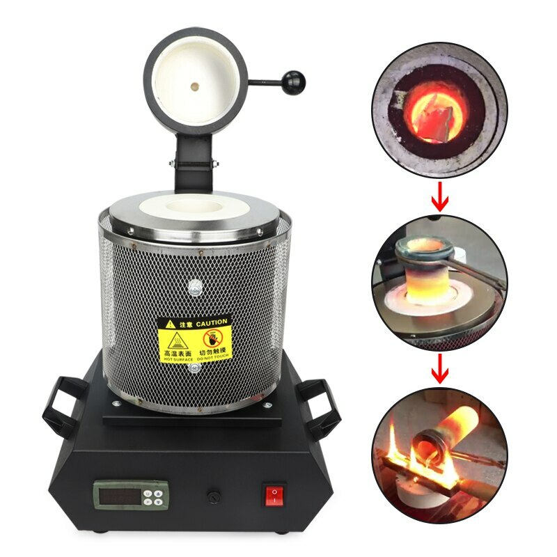 Melting furnace 1kg-2kg-3kg graphite crucible furnace high temperature ...