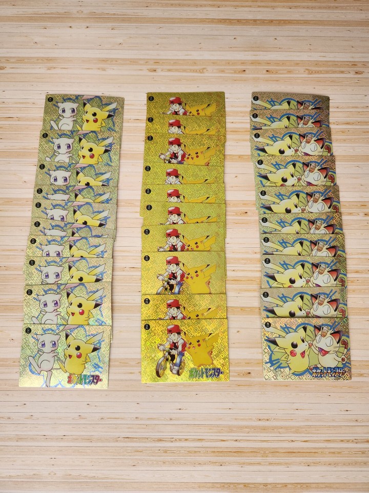 EXCLUSIVES POKEMON Prism - 5 Lots Cards/Stickers Holo JAPAN 90' Vending ...