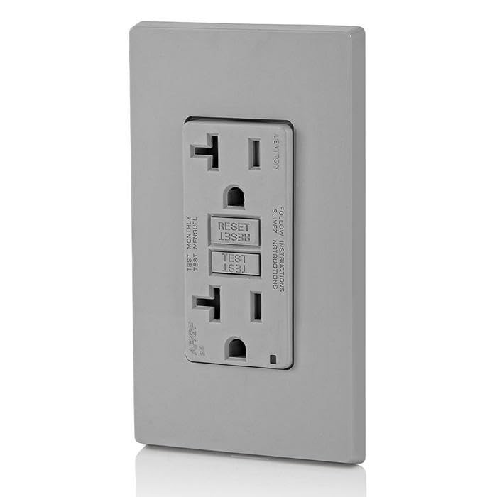 Smart Lock Pro Dual Function AFCI GFCI Receptacle 20 Amp Gray ...