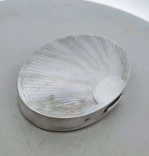 Vintage Elizabeth Arden Oval Powder Compact Box Sun Design with Mirror ...