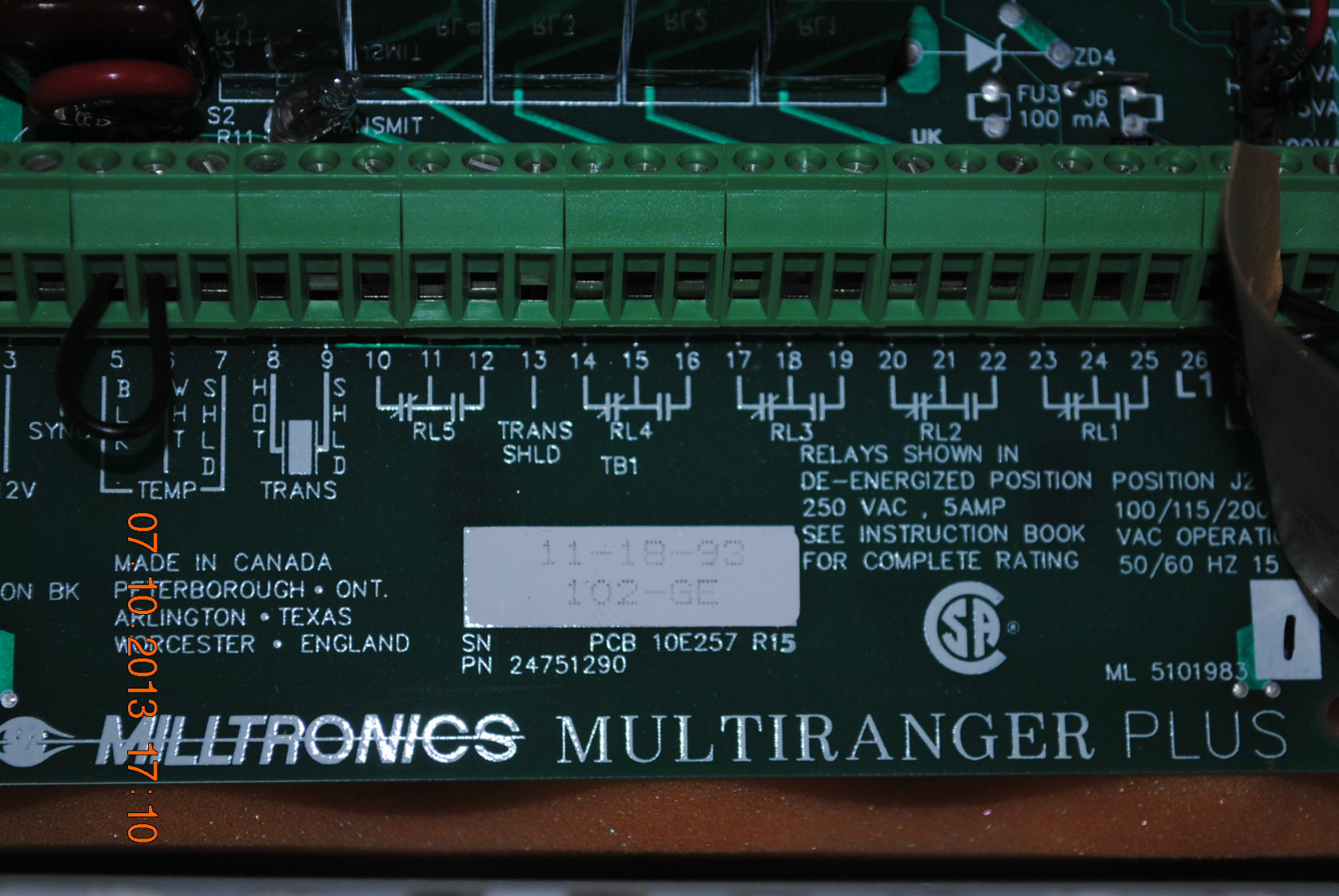 Milltronics 24751290 Multiranger Plus Control Board New | eBay