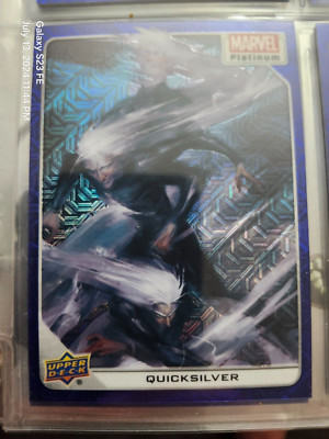 Marvel Platinum Trading Card Blue Traxx /499 Quicksilver | eBay