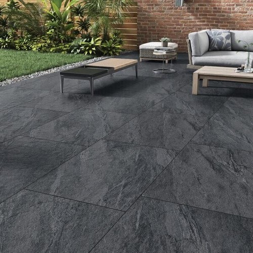 Earthcore Black Porcelain Paving Patio Slabs Tiles | 600x900 | 21.6sqm ...