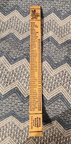 Vintage/Antique 1952 Westair BRITISH HISTORY RULERS~Wood Ruler~30 ...