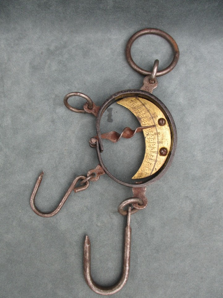 Buffalo Hide Scale - Fur Trappers C-Balance Scale - Antique - Marked ...