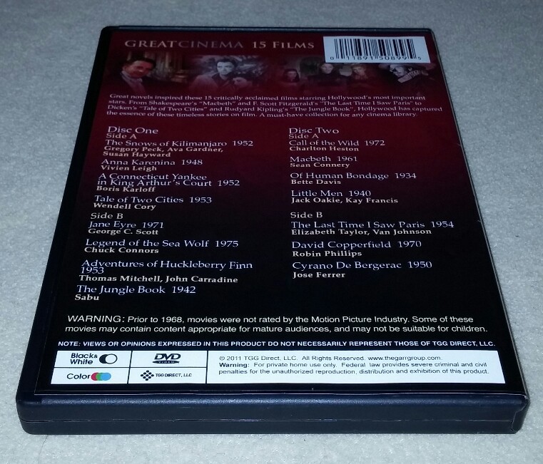 Great Cinema: 15 Films (DVD, Disc Set) 11891508995| eBay