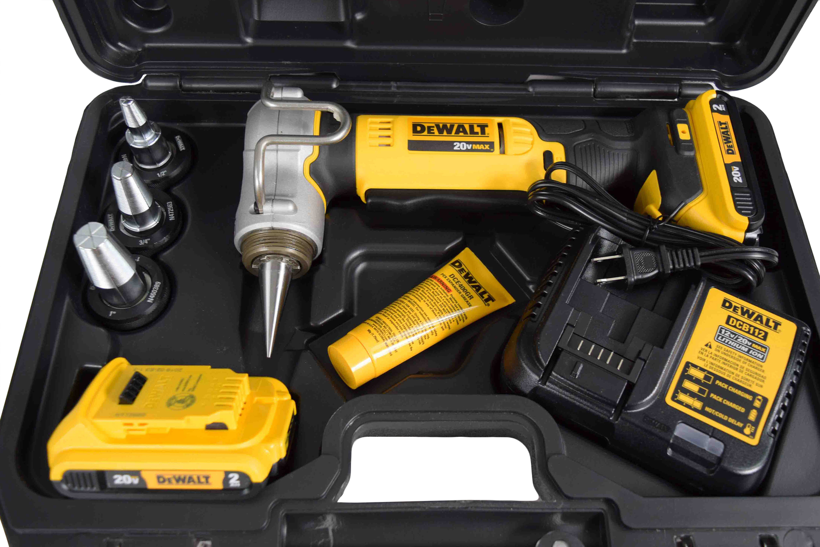 DEWALT DCE400D2 20-Volt Max Lithium Ion Cordless PEX Expansion Tool Kit ...