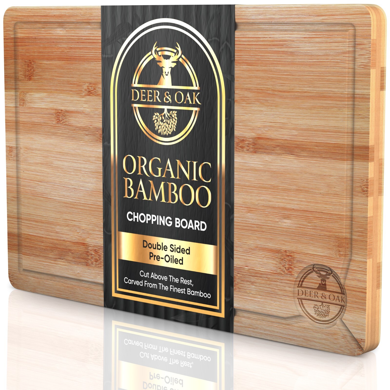 Wooden Chopping Board Large Bamboo Choping Cutting Serving Wood Kitchen ...