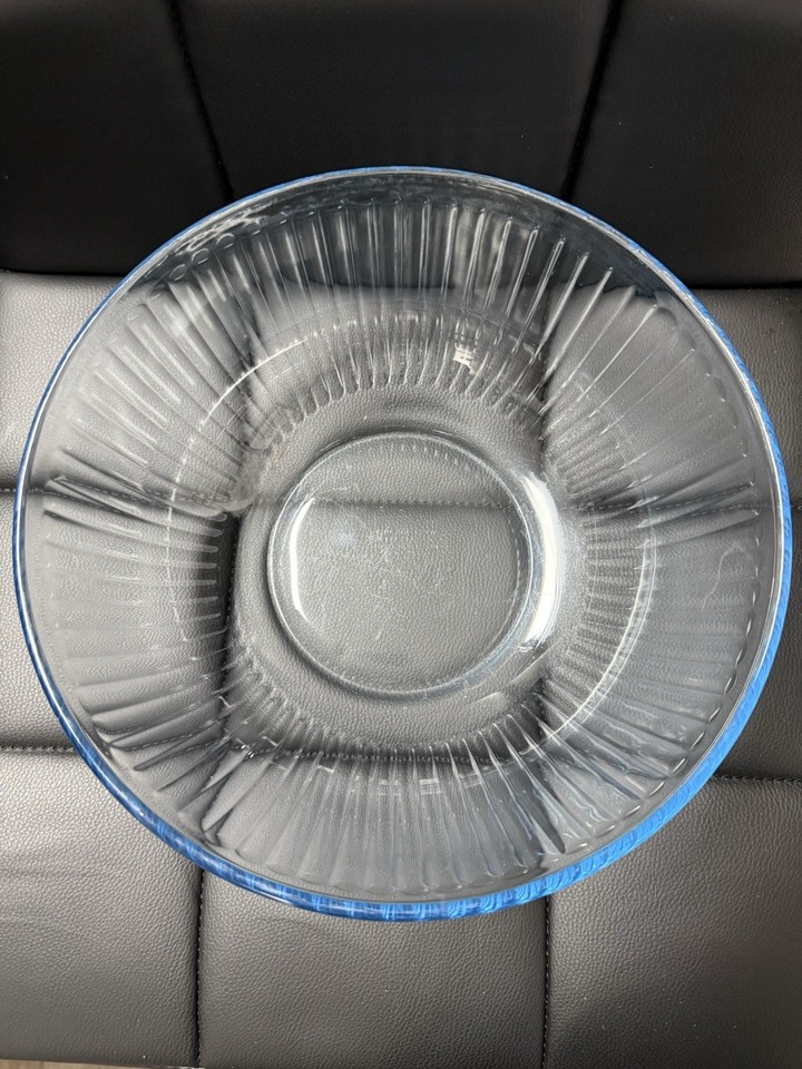 Pyrex Sculptured 11" Large Salad Serving Mixing Bowl 7404-S Aqua Tint ...