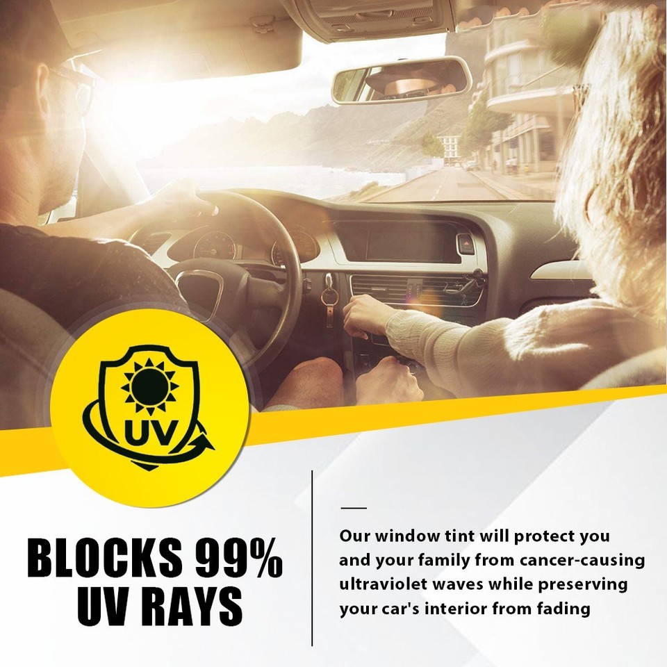 Car Window Sun Visor Tint Strip Film Windshield Shade UV DIY 60*10 ...