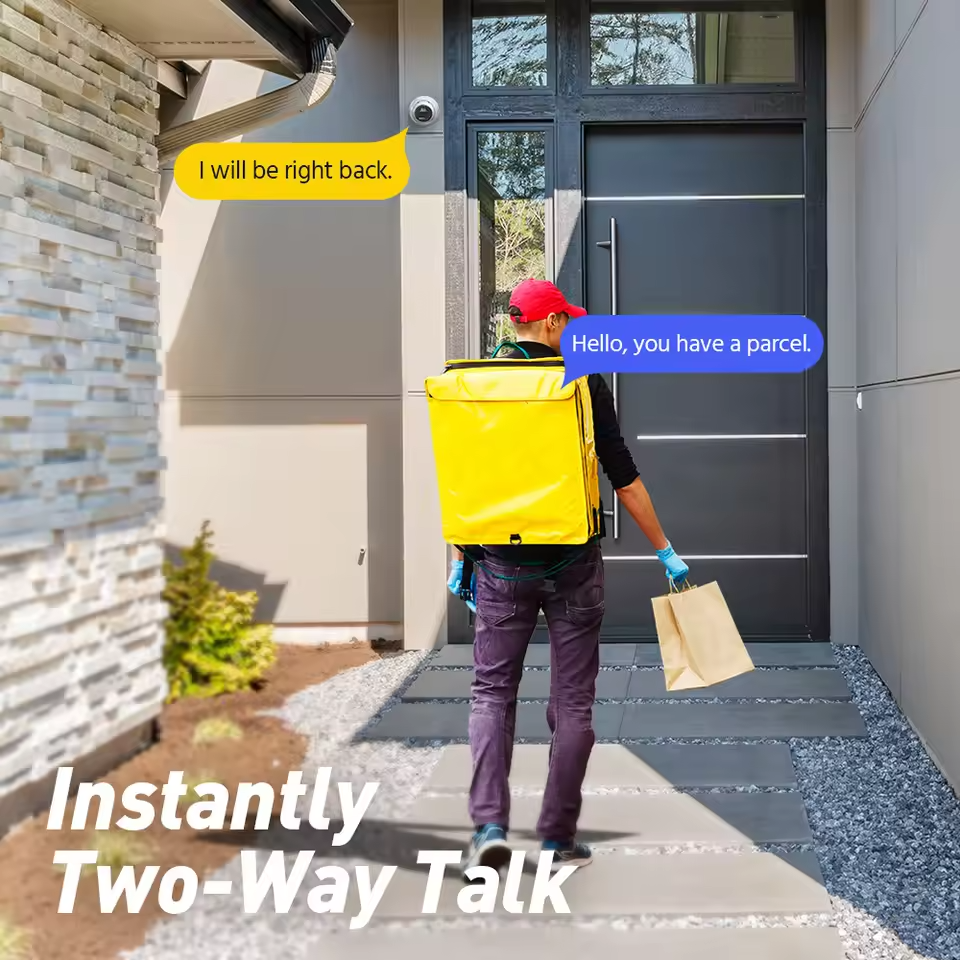 ANNKE 8MP 4K Color Two-Way Talk PoE IP CCTV Security Camera 180° View ...