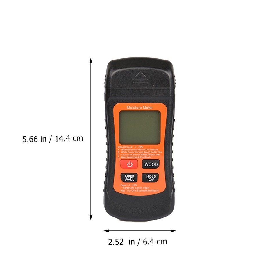 Plastic Moisture Meter Humidity Tester for Wood Damp Measuring Detector ...