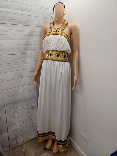 Halloween Divine Goddess Adult Costume Cleopatra Sz L | eBay