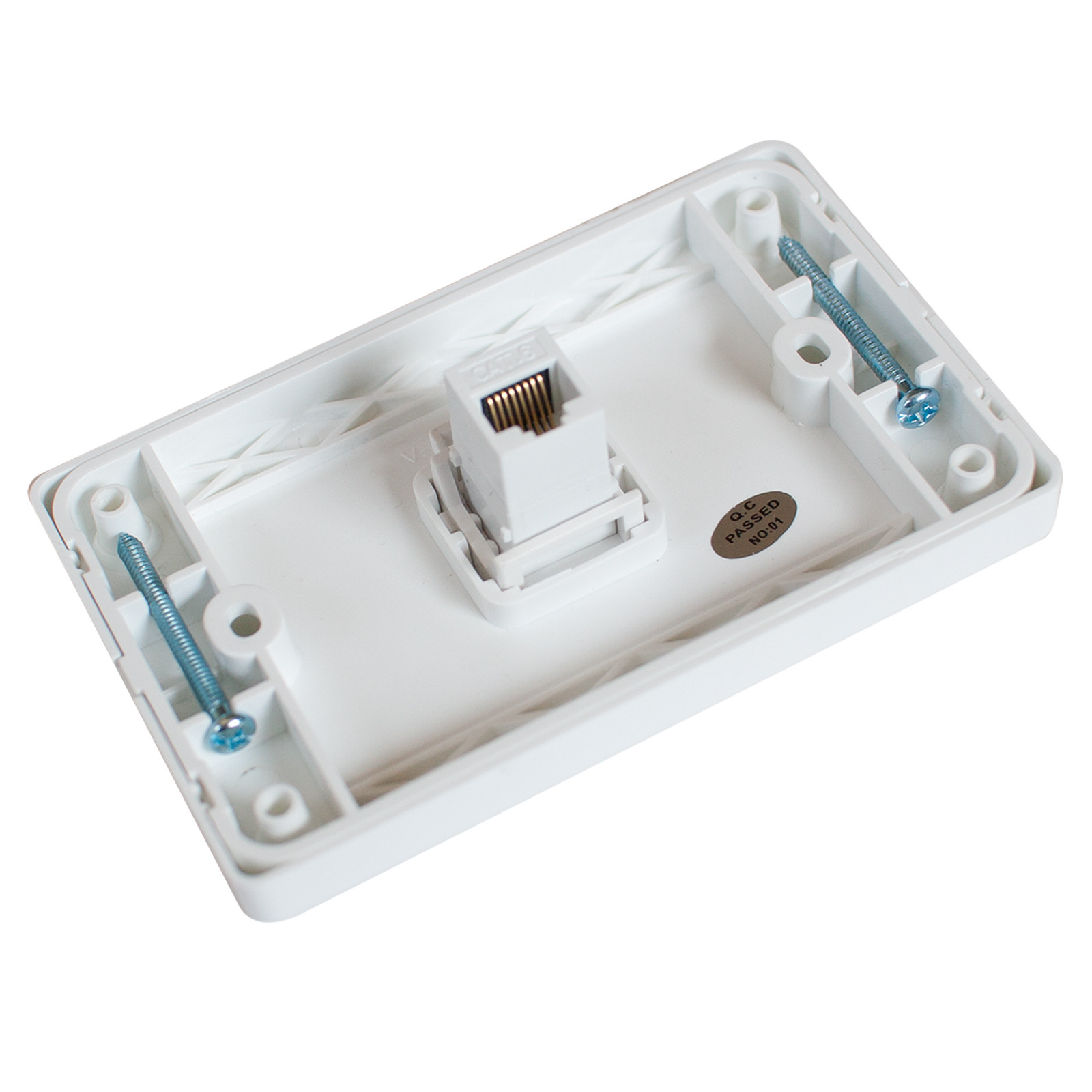 1 Port Gang Cat6 Wall Plate Clipsal Style 1 RJ45 Cat 6 Coupler F/F ...