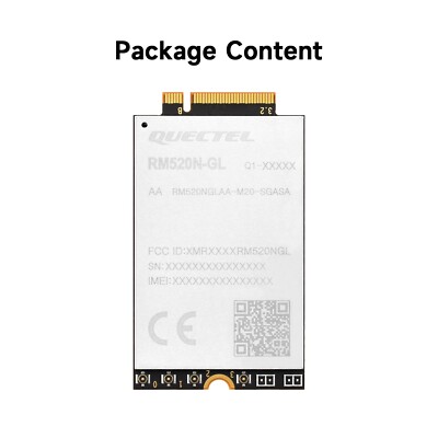 Quectel RM520N-GL IoT 5G Global Band Module, 5G Sub-6G Module M.2 Form ...