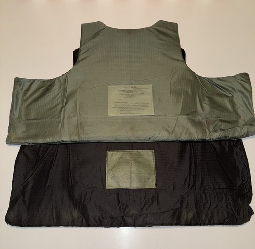 Air WARRIOR SOFT KEVLAR BODY ARMOR, SZ Large, FRONT AND BACK PANEL ...