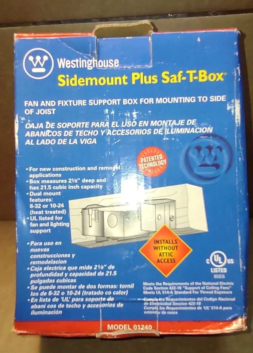 Ceiling Fan Support Box With Side Mount Bracket | Shelly Lighting