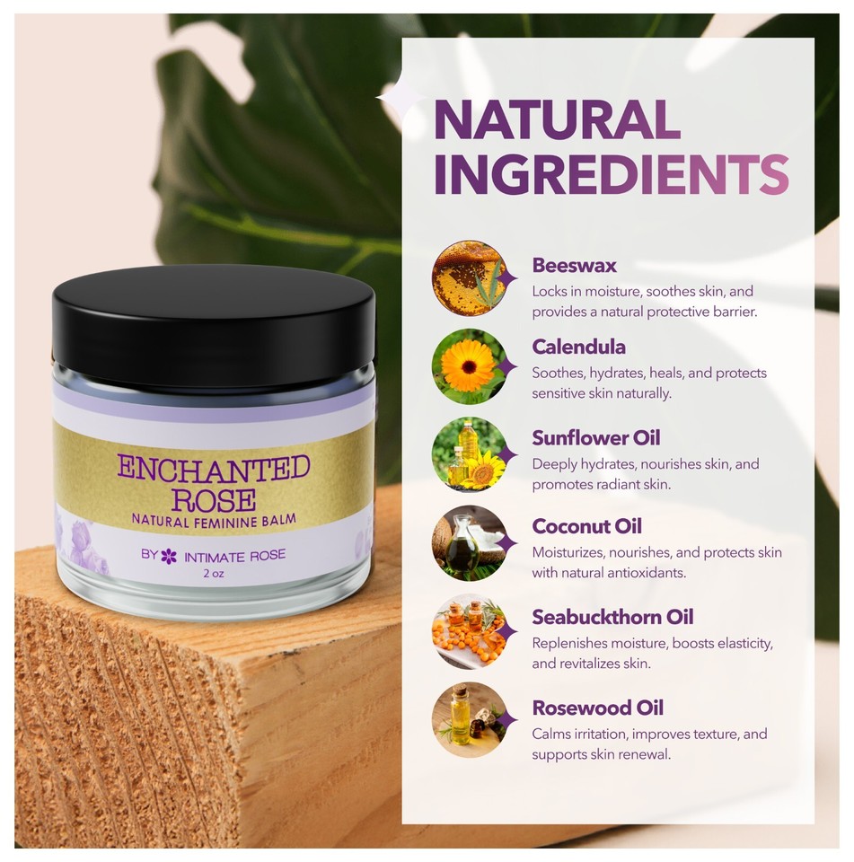 Enchanted Rose Vaginal Balm by Intimate Rose. Organic Feminine Balm ...