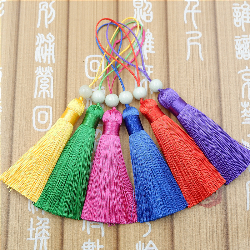 8cm Jade Bead Tassel Trim Craft Jewelry Making DIY Pendant 28 Colors ...