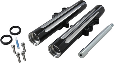 AN Dual Disc Fork Legs Deep Cut Black Harley Road King Classic 00-07 | eBay