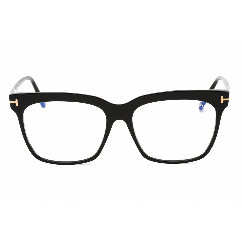 Tom Ford Women's Eyeglasses Shiny Black Full Rim Rectangular Frame ...