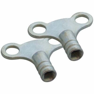 2 x Radiator Plumbing Bleed Bleeding Key Keys Solid Brass for Venting ...
