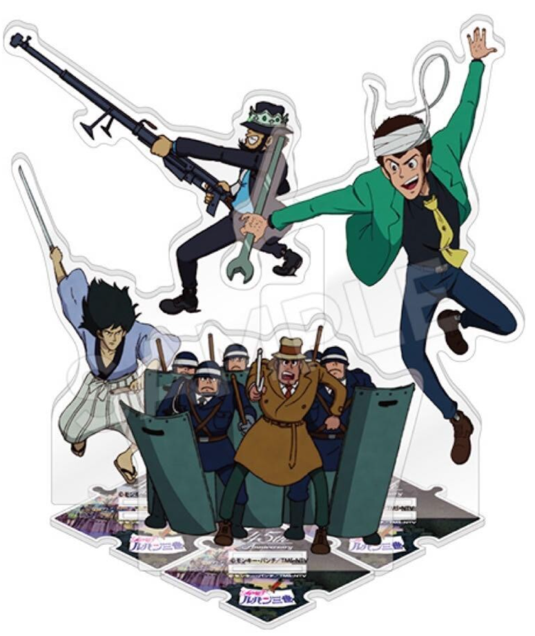 Japanese anime Lupin III Interlocking acrylic stand set of 4 Jigen ...