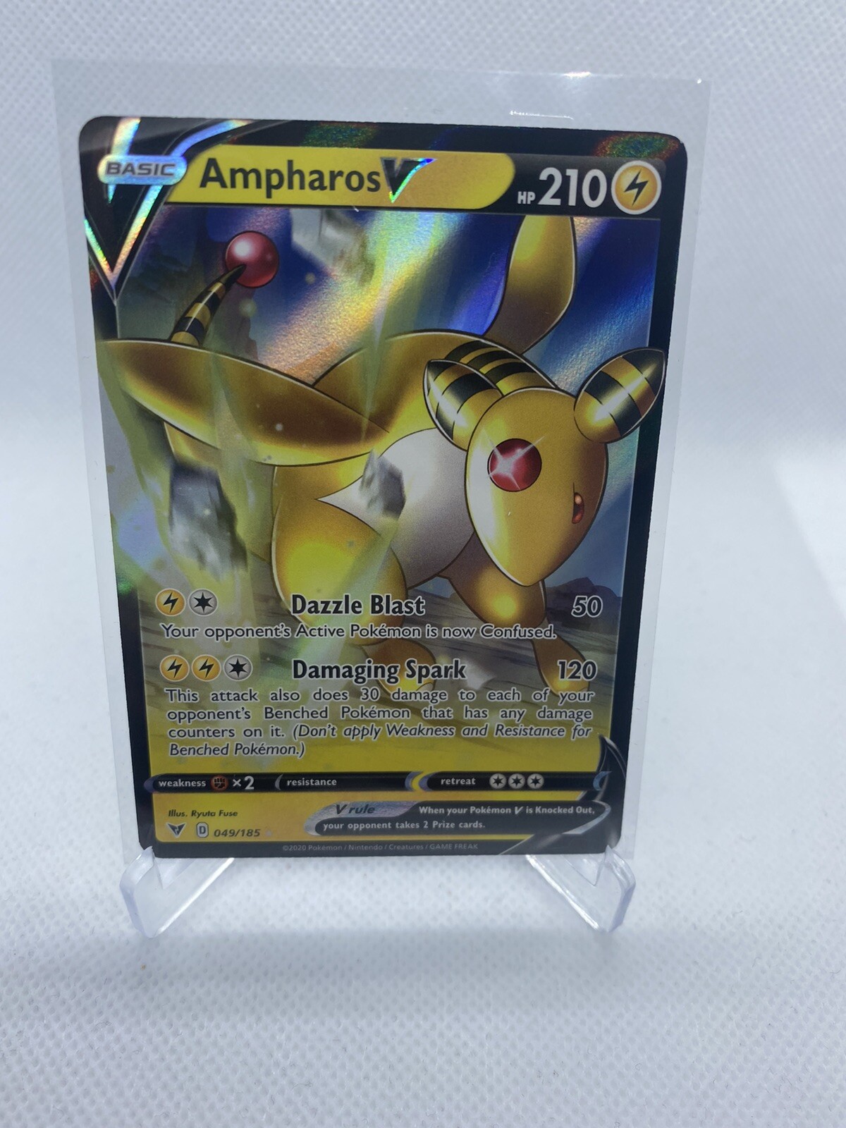 Ampharos V - 049/185 - Rare Holo Card - Pokemon Vivid Voltage | eBay