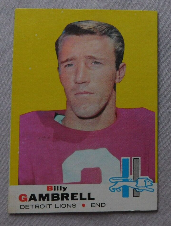 1969 Topps #101 Billy Gambrell Detroit Lions Rc Football Card nm-mt | eBay