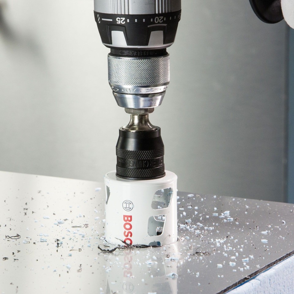 Bosch QUICK CHANGE Release Hole Saw Cutter Bit HSS Bi-Metal Wood ...