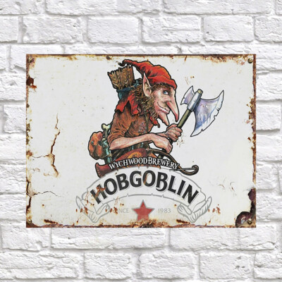 Hobgoblin, Retro metal Tin Aluminium Vintage Sign Garage Man Cave Shed ...