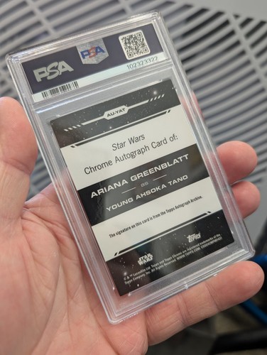 2024 Star Wars Chrome Ariana Greenblatt Auto Kash Green Ref PSA 7 🚨POP ...